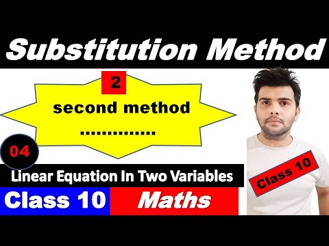 substitution method ... class 10... maths.... chapter 3.... pair of ...