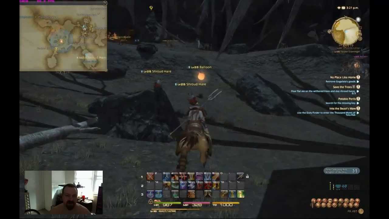 Final Fantasy XIV, A Realm Reborn level 30 quest + comabt gameplay with ...