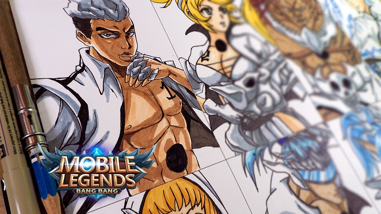 Drawing Mobile Legends Hero in Espada Form Bleach | Part 1 - YouTube