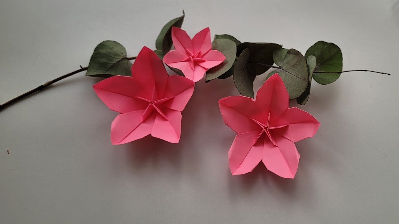 ORIGAMI CHERRY BLOSSOM FLOWER TUTORIAL | DIY Flowers | DIY CHERRY ...