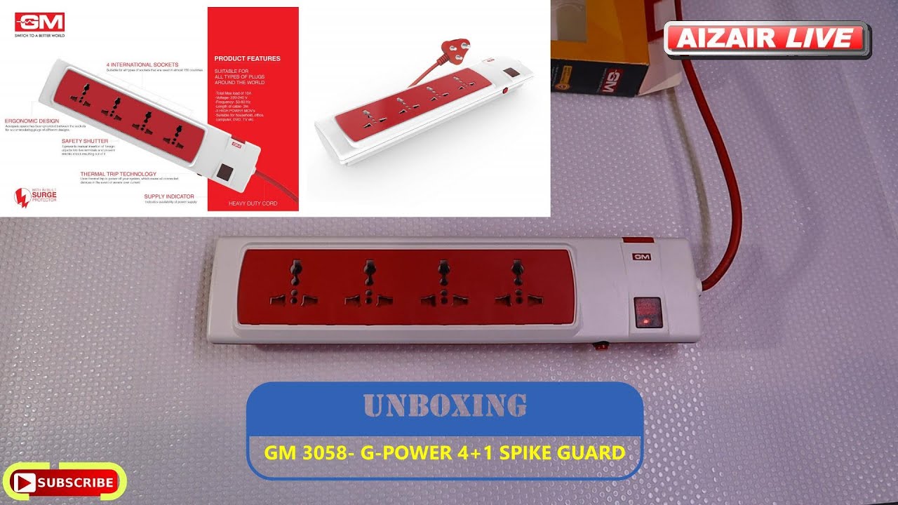 BEST GM 3058- G-POWER 4+1 SPIKE GUARD | Power Strip | Spike Guard ...
