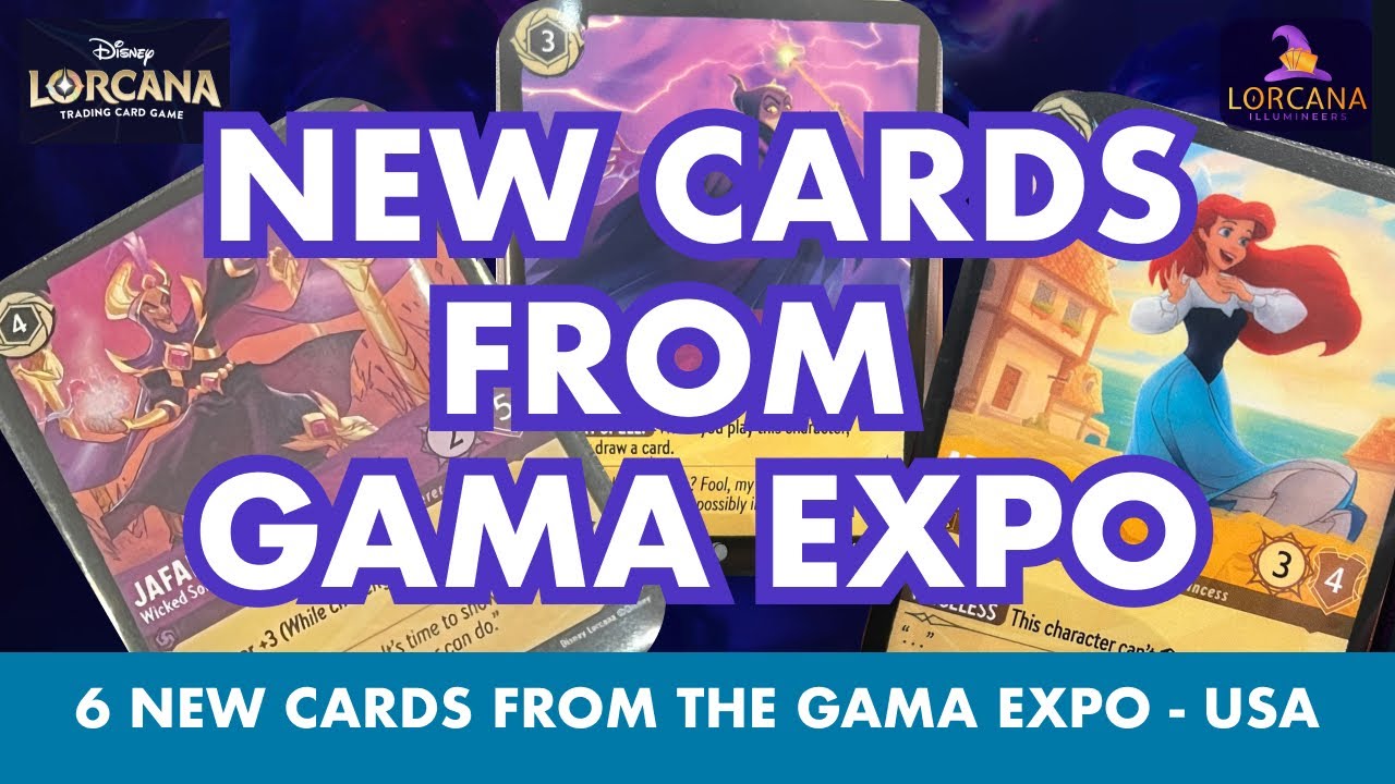 6 NEW CARDS from the GAMA Expo! | Disney Lorcana - YouTube
