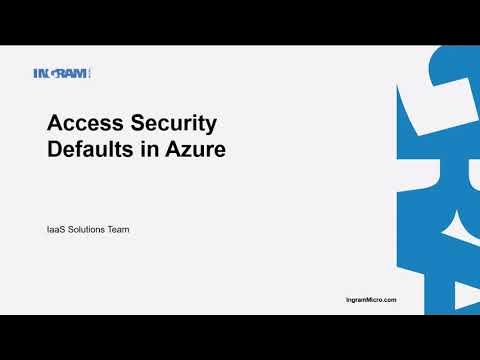 Access Security Defaults in Azure - YouTube