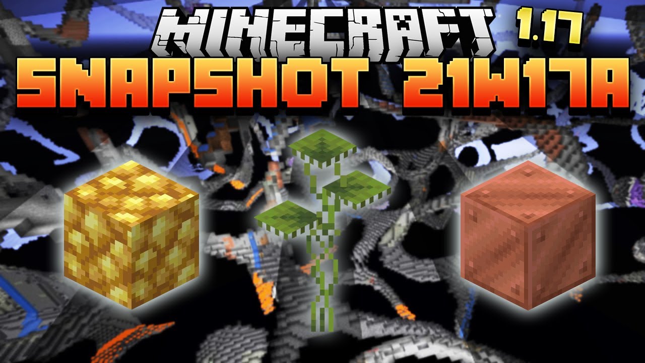 Cavernes Nouilles & Spaghettis - Minecraft 1.17 Snapshot 21w17 - YouTube
