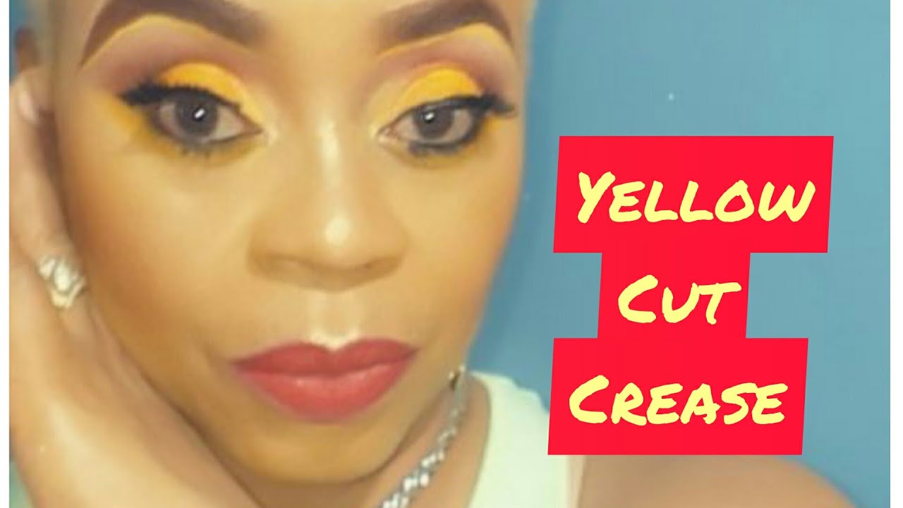 How to do a yellow cut crease - YouTube