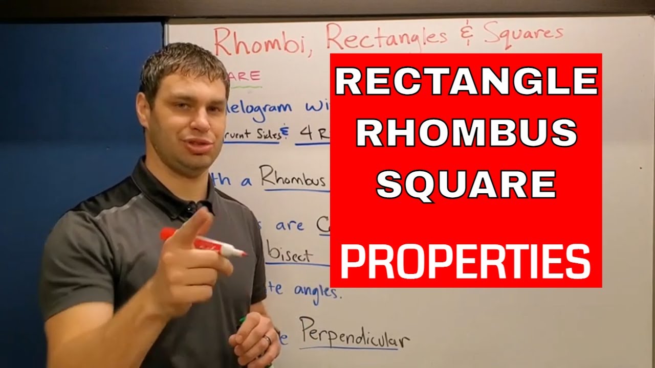 Rectangles Rhombuses and Squares - YouTube