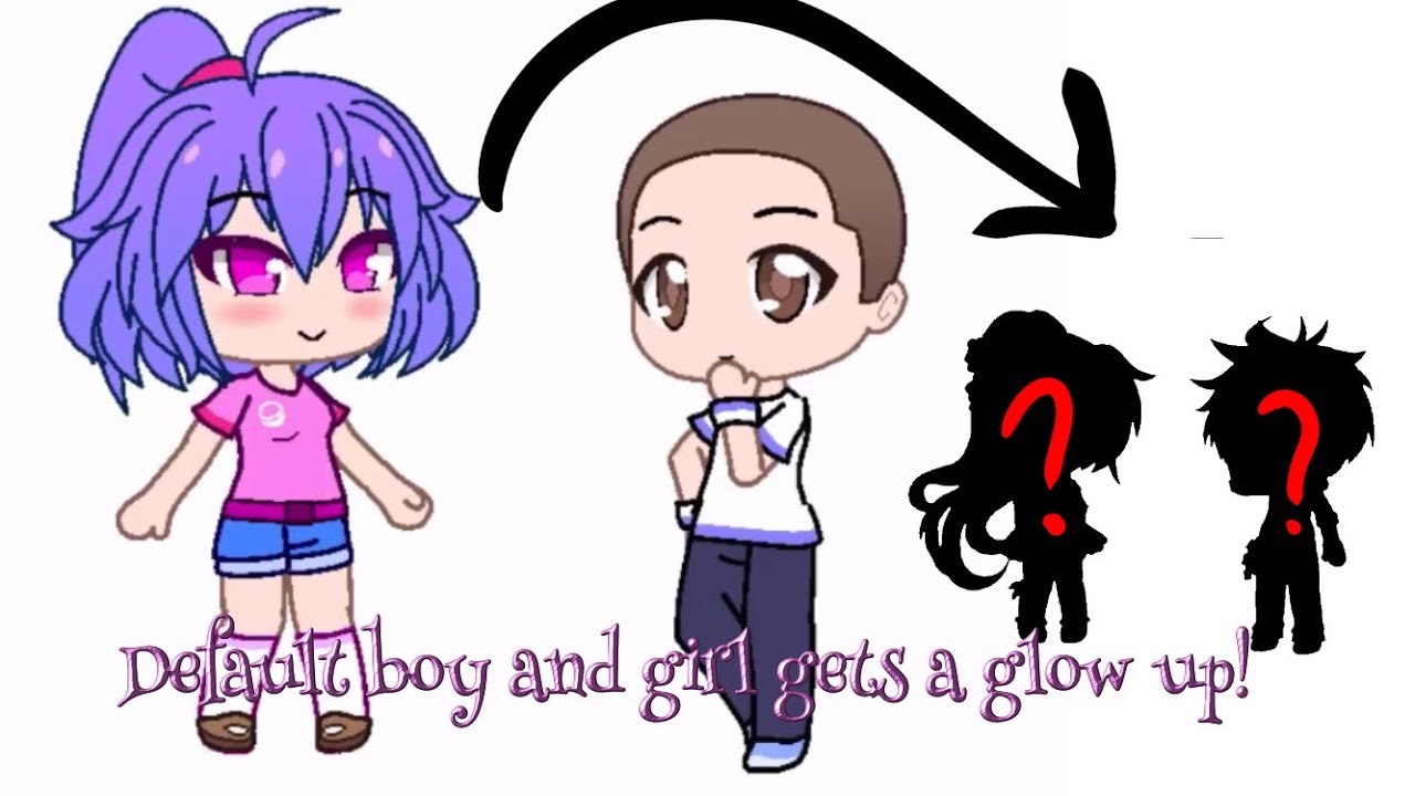 Default boy and girl gets a glow up// Gacha trend// Flashing lights ...