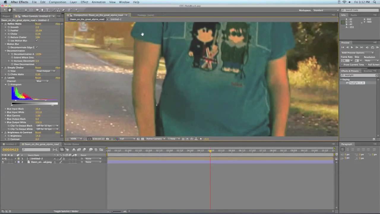 Colour Key Tutorial (Chroma Key, Green/Blue Screen) - Part 2 - YouTube