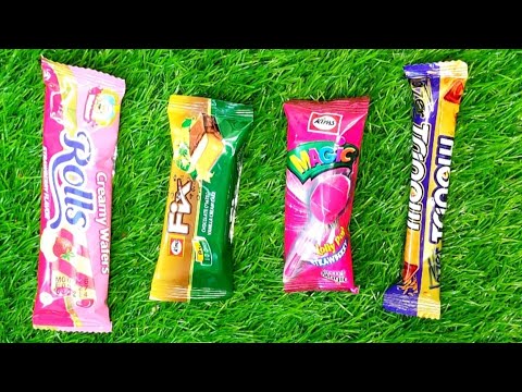 ASMR Satisfying Milky Shape and Fruity Lollipop,Fix Chocolate and Roll Unwrapping 