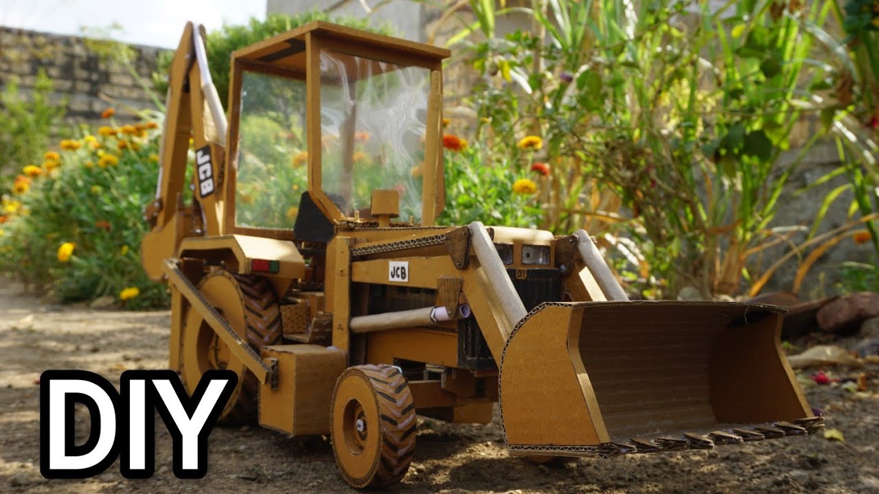 Coolest Cardboard Hydraulic JCB | (DIY Bulldozer/Excavator/CAT JCB ...