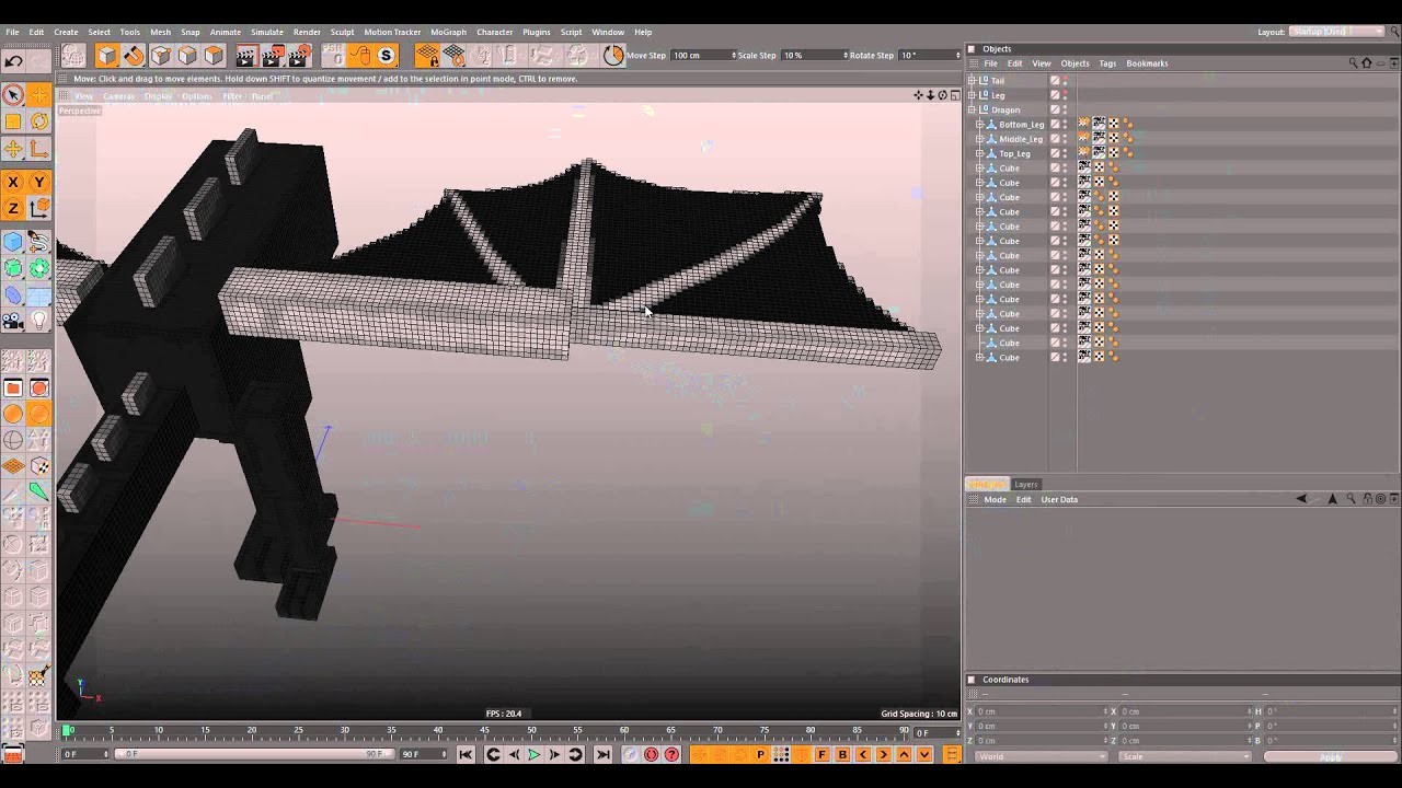 Ender Dragon Rigging Minecraft Cinema 4D - YouTube