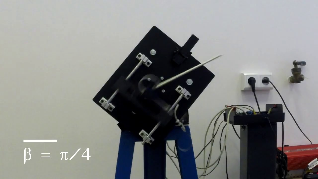 Kapitza pendulum - stabilization of the pendulum in various inclinations - YouTube