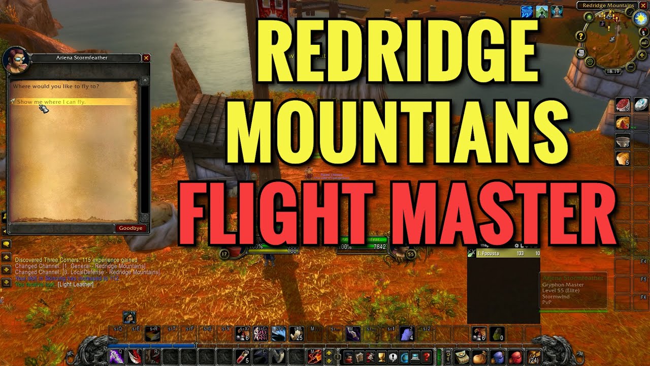 Redridge Mountians (Lakeshire) Flight Master Location (WoW Classic ...