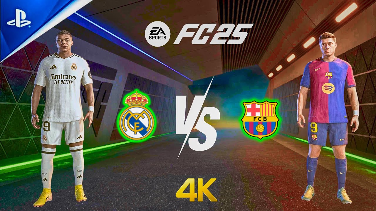 FC 25 Real Madrid VS Barcelona | Mbappe VS Lewandoski | PS5 4K HDR ...