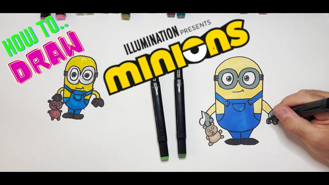How to Draw a Minion from Minions: The Rise of Gru - YouTube