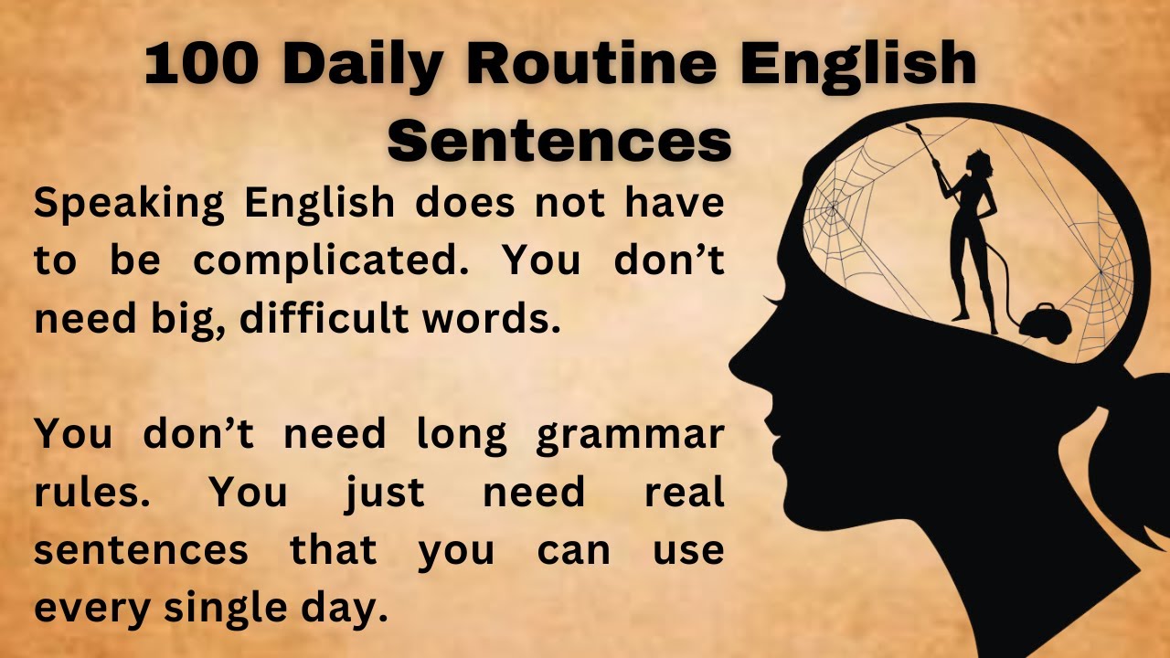 100 Daily Routine English Sentences || Graded Reader || Improve Your ...