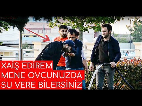 QOLLARİ OLMAYAN BİRİ SİZDƏN SU İSTƏRSƏ SOSYAL DENEY GENCE 2019