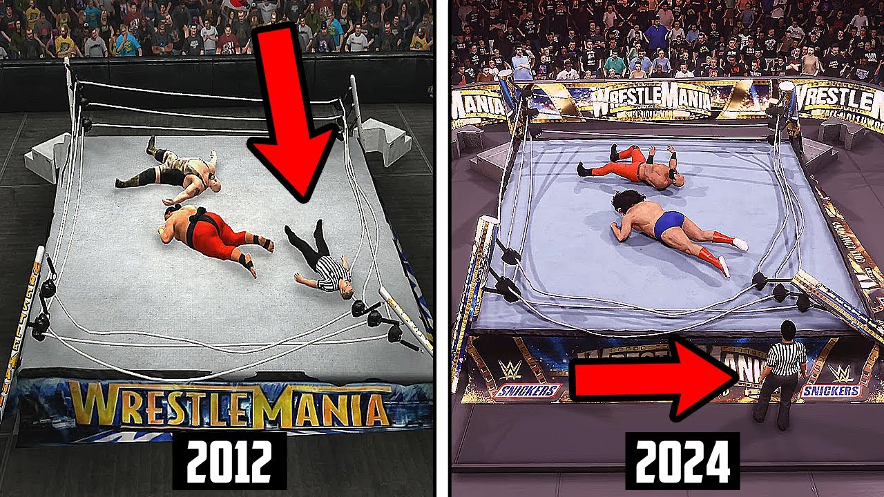 The Evolution Of Breaking The Ring In WWE Games !!! (WWE 13 - WWE 2K24 ...