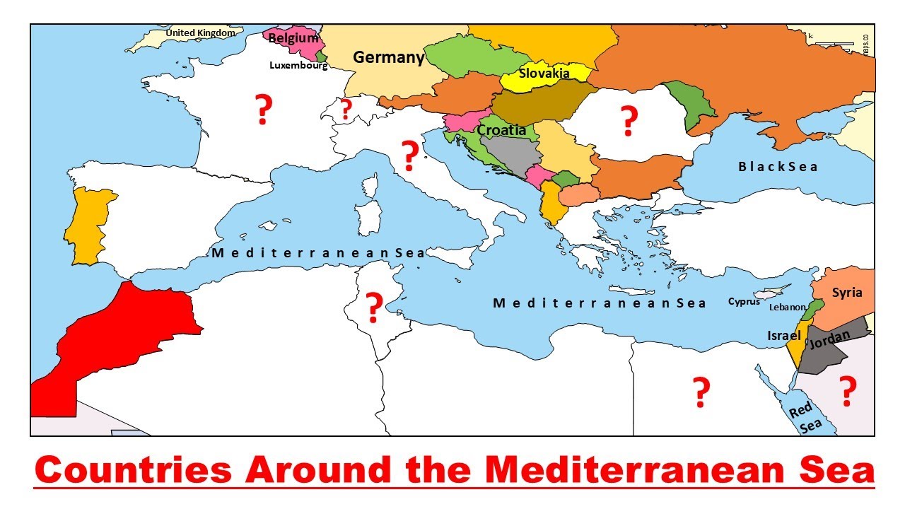 Countries Around Mediterranean Sea | Map Of Mediterranean Sea - YouTube