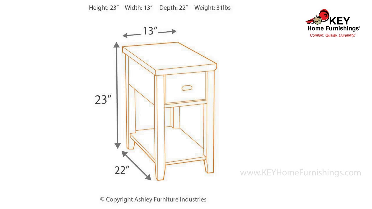 Ashley Breegin Chairside End Table T007-158 | KEY Home - YouTube