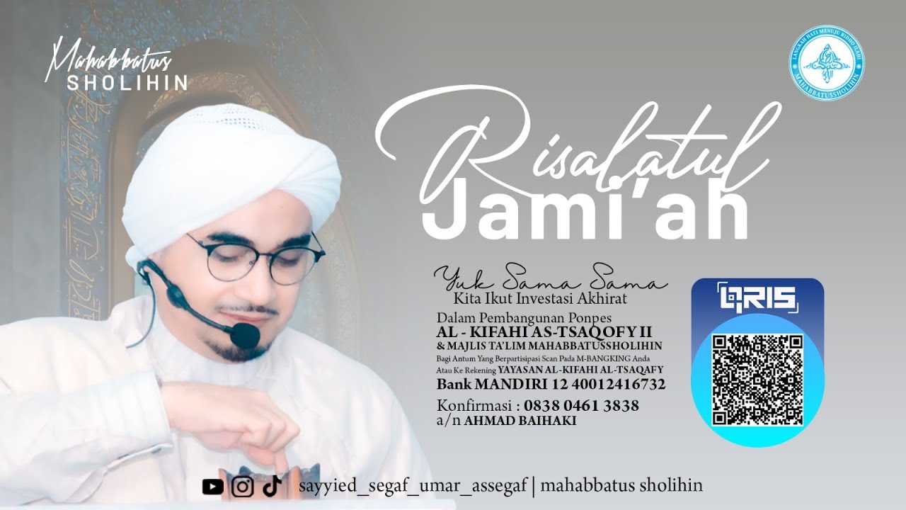 🔴 Live Pengajian MT Mahabbatussholihin di Klender Kitab Risalah Jamiah - YouTube