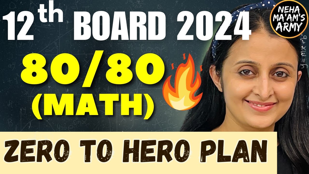12th BOARDS MATH 80/80 Strategy| CLASS 12 MATH|12th Boards 2024 |CBSE ...