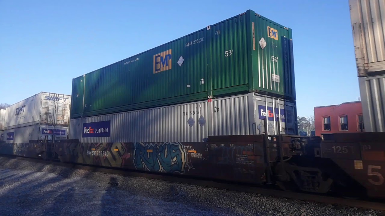 NS 213 with NS 1808 DC to AC SD70ACC and NS 3605 ET44AC - YouTube