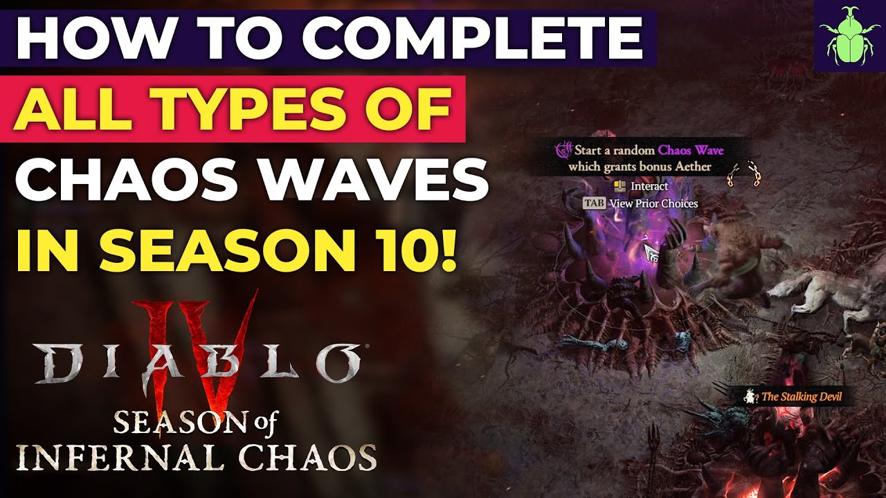 Diablo 4 - How To Complete All Types of Chaos Waves in Season 10 - YouTube