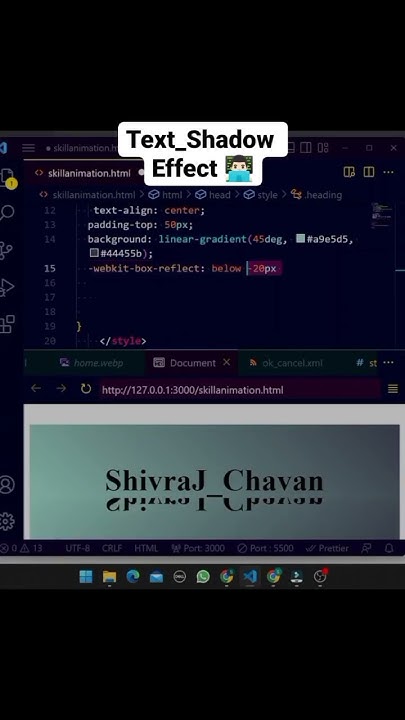 Text Shadow Effect Buildawebsite Css Codingtutorial Html Csstutorial Html5 Youtube