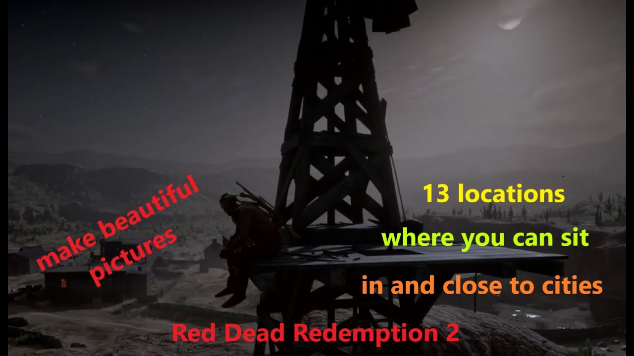 rdr2 13 sit locations near and in cities - YouTube