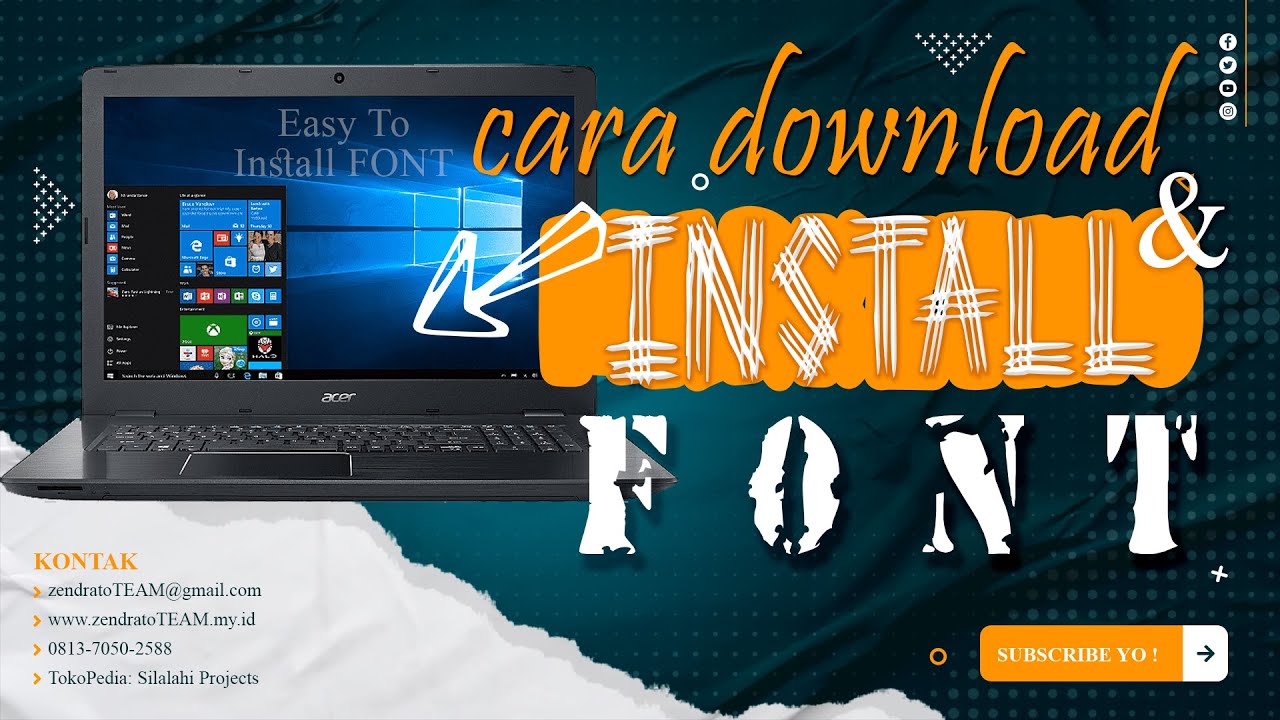 Install font di windows 11 - cara download font di laptop | © zendrato ...