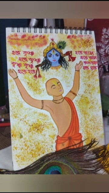 Chaitanya Mahaprabhu & Krishna ji drawing 🙏#mahaprabhu# ...