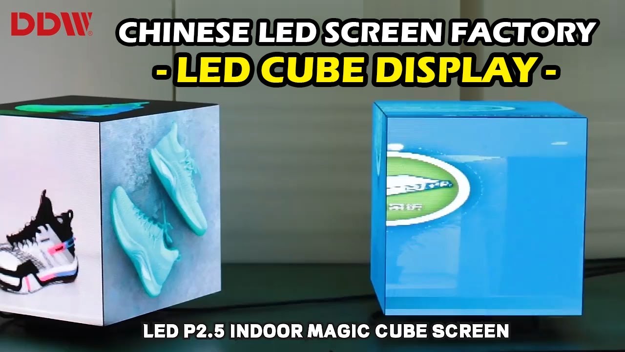 Indoor P2.5 LED Magic Cube Sign Video Screen LED Cube Display - YouTube