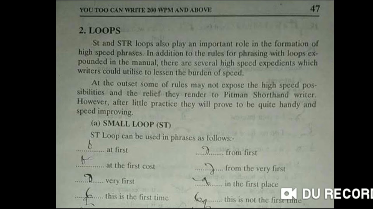 Some Useful Strokes Outlines of Steno | Part 2 l Shorthand Learning ...
