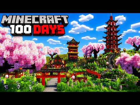I Spent 100 Days Building a Japanese Village in Minecraft