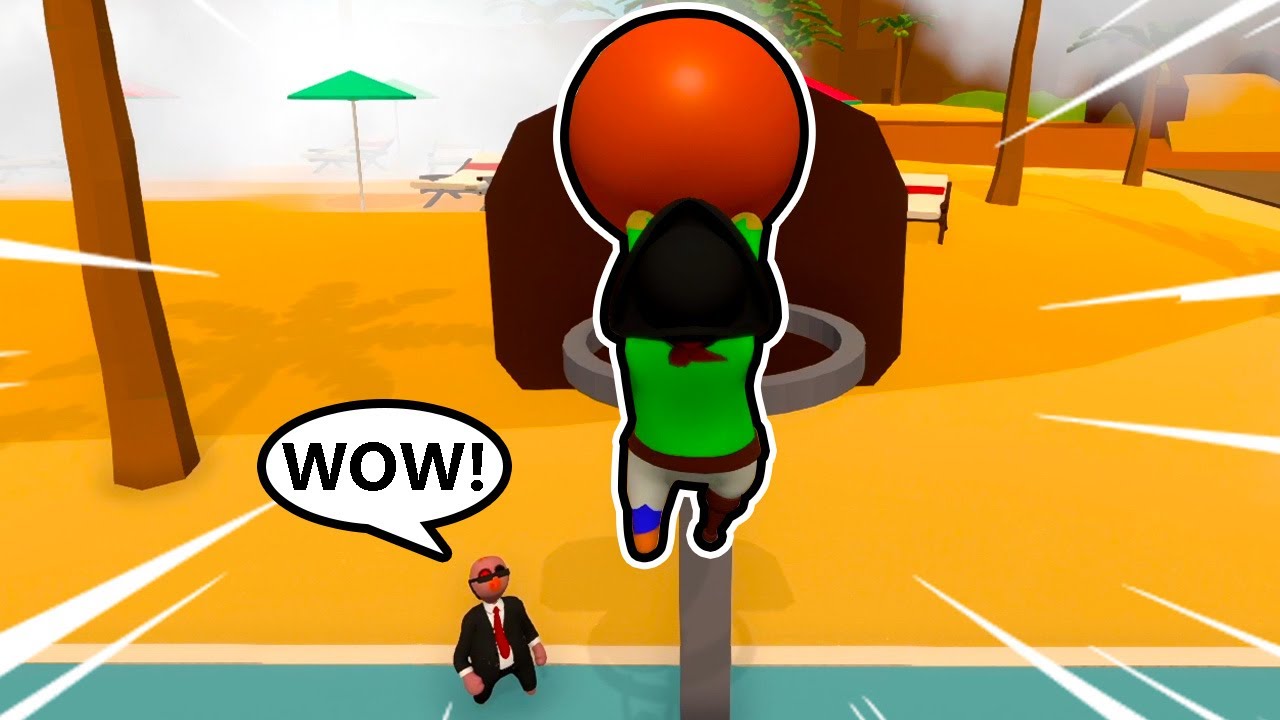 BALDI AND PIGGY INSANE DUNKING COMPETITION in HUMAN FALL FLAT - YouTube