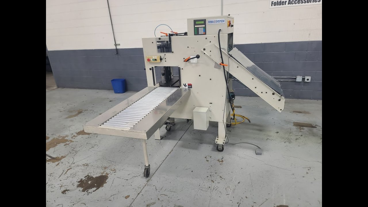 Rima RS-10S Drop Bindery Compensating Stacker - YouTube