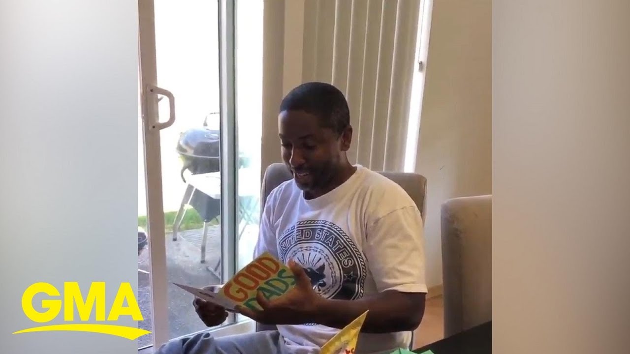 Daughters Give Stepdad Emotional Fathers Day Surprise Gma Youtube