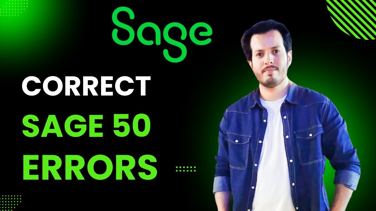 How to Correct Existing Records In Sage 50 | Step-by-Step Guide - YouTube