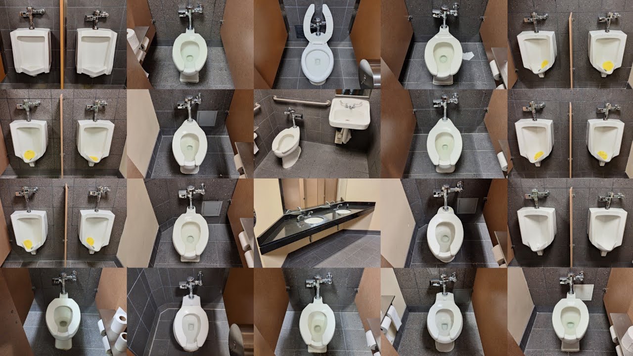 1983 Office Building All Men's Restrooms - YouTube