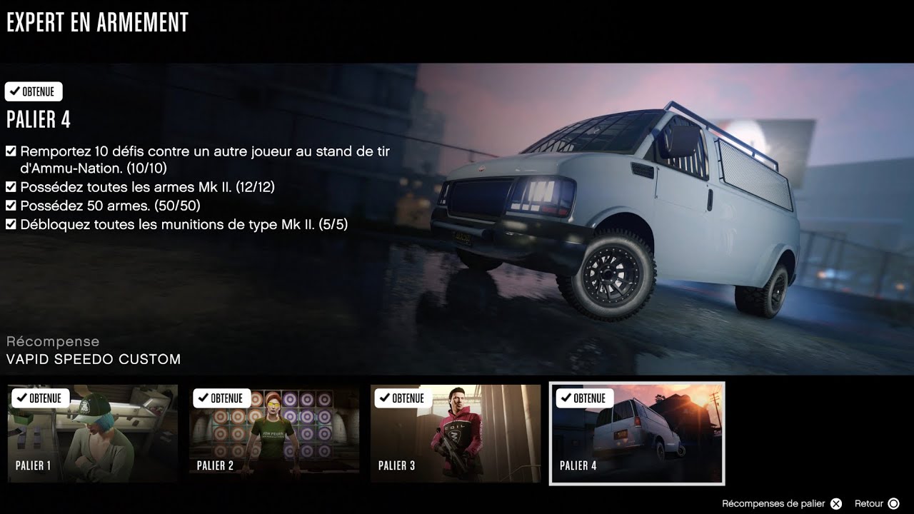 Mode carrière expert en armement GTA Online (Gunvan ,stand de tir ...