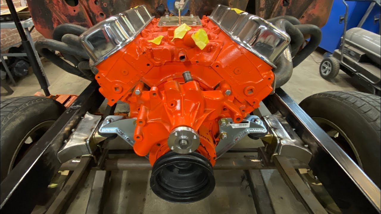 55 Gasser Engine Mounts and 33 Plymouth truck First Start! - YouTube