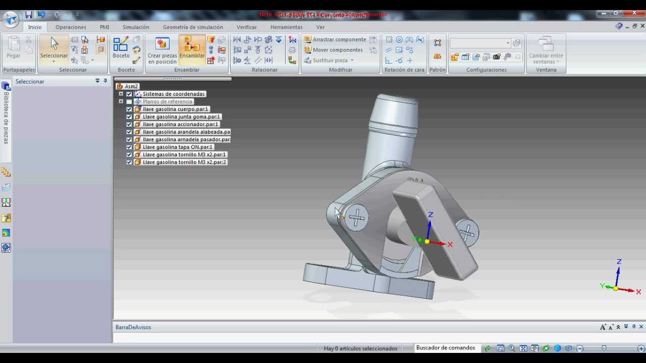 Crear conjunto con Solid Edge ST4 - YouTube