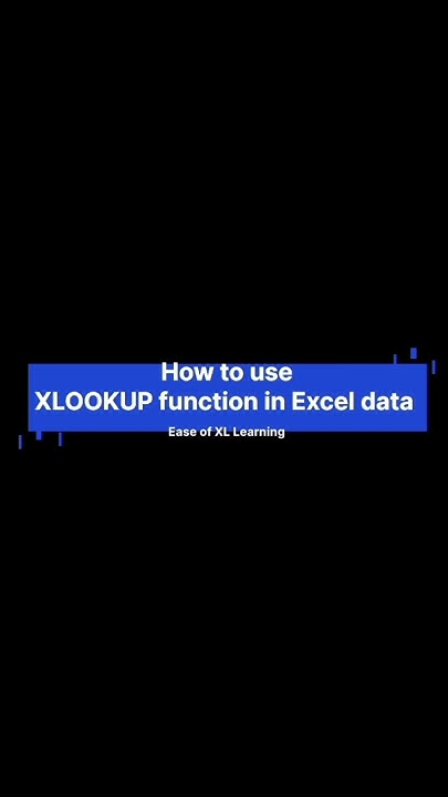 How to use XLOOKUP function in MS- Excel | Excel Wizard | #exceltips # ...
