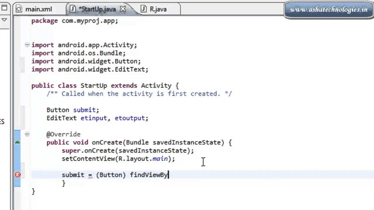 Android 11 Creating Id For Xml Layout Controls And Access Then In
