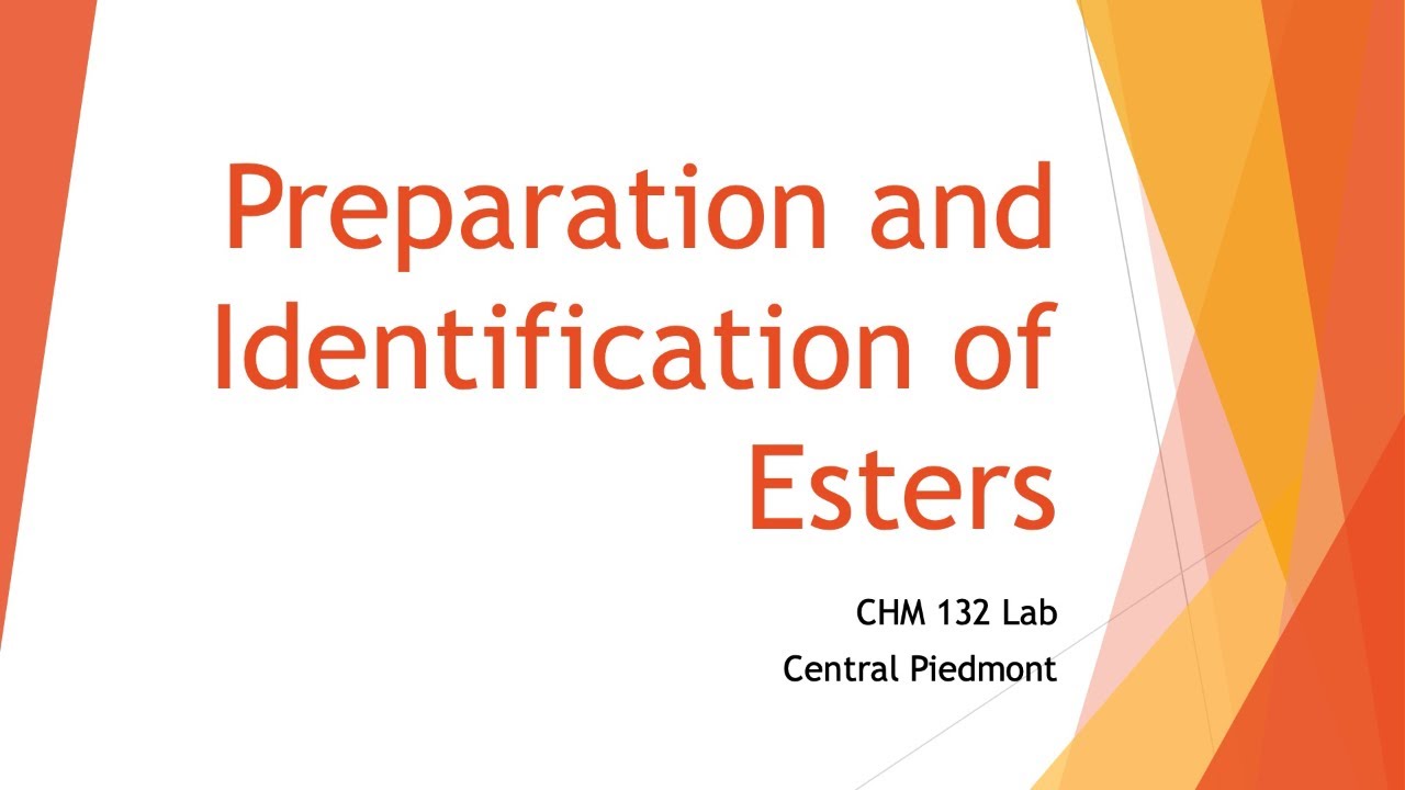 Preparation and Identification of Esters - YouTube
