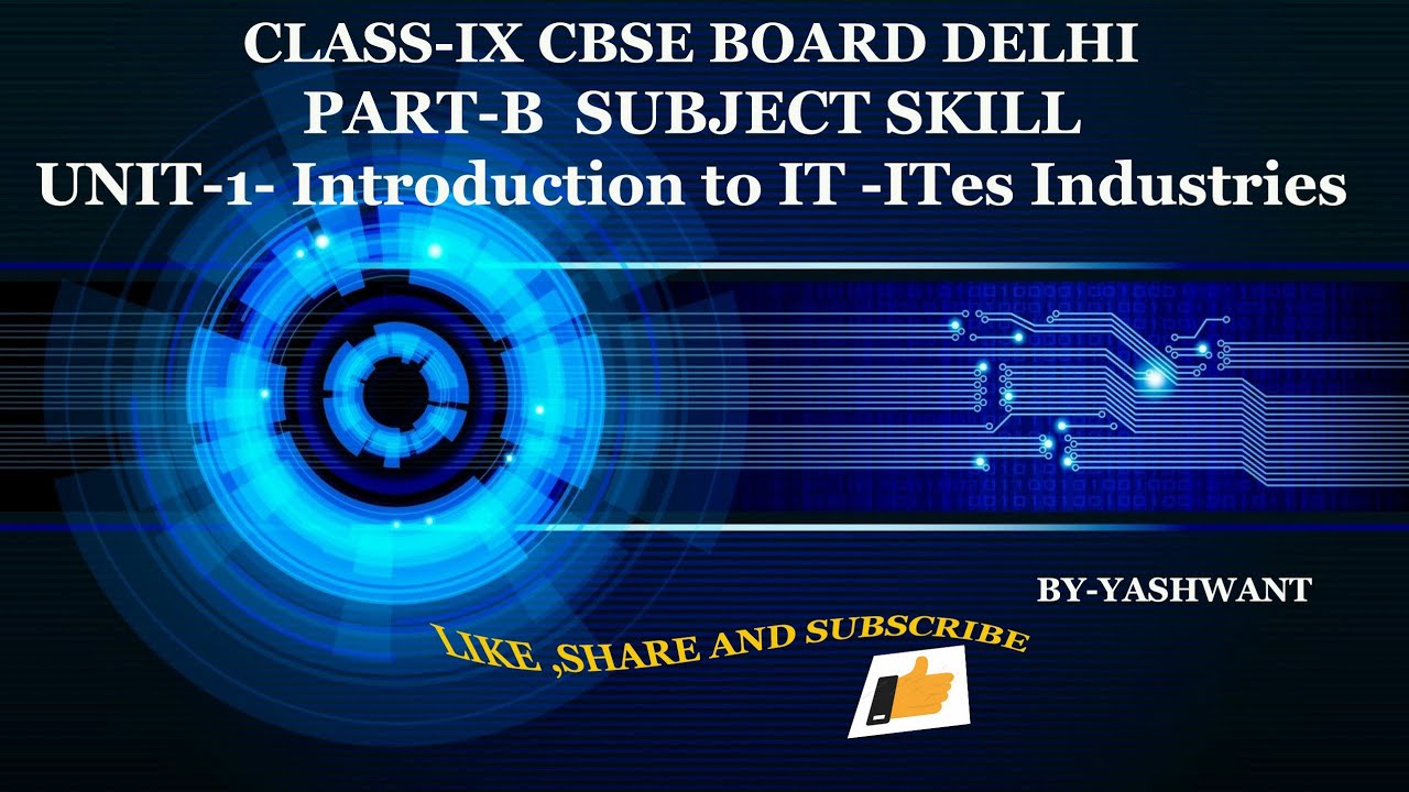 unit-1 Introduction to IT-ITes Industries - YouTube