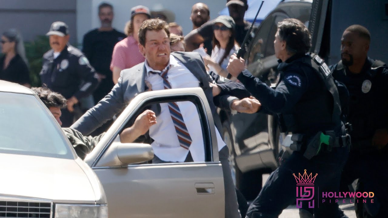 Chris Pratt films INTENSE scene for "Mercy" - YouTube