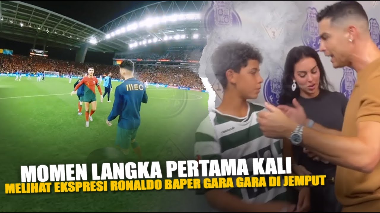 LUCU BANGET! Gara-Gara di JEMPUT Georgina & Cristiano Jr, Aksi Ronaldo ...