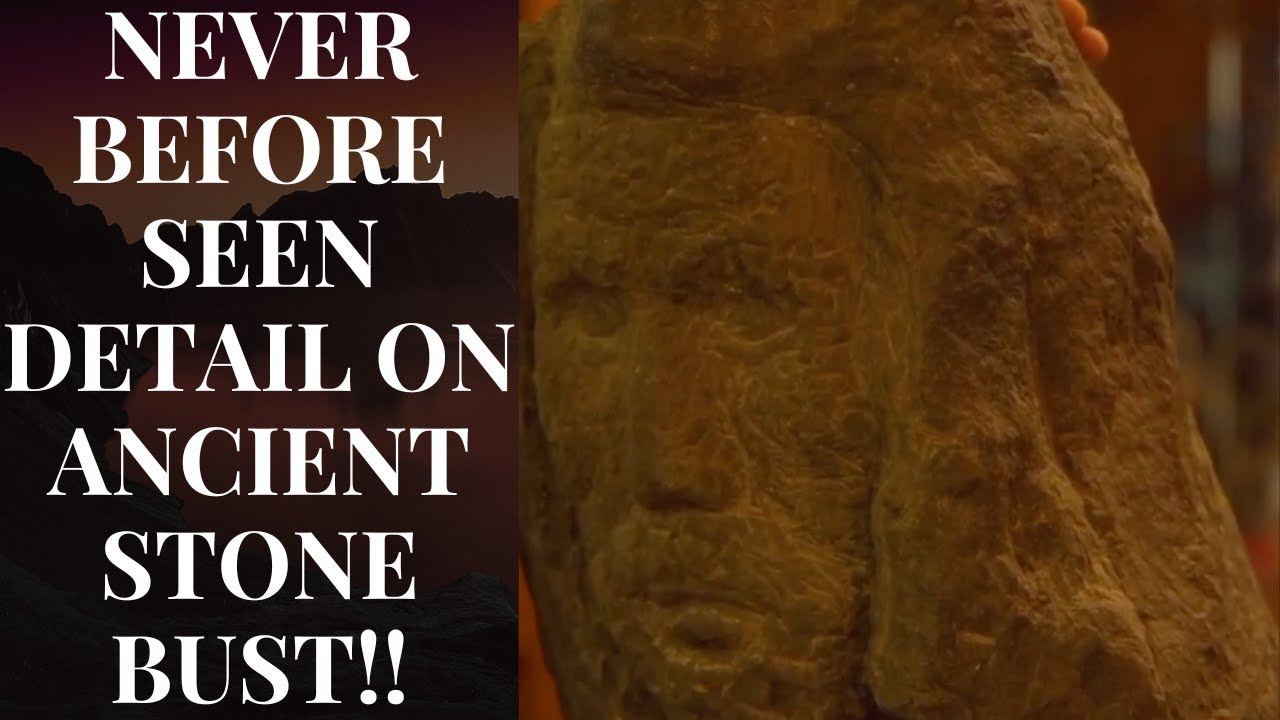 NEVER BEFORE SEEN DETAIL ON ANCIENT STONE BUST!! - YouTube